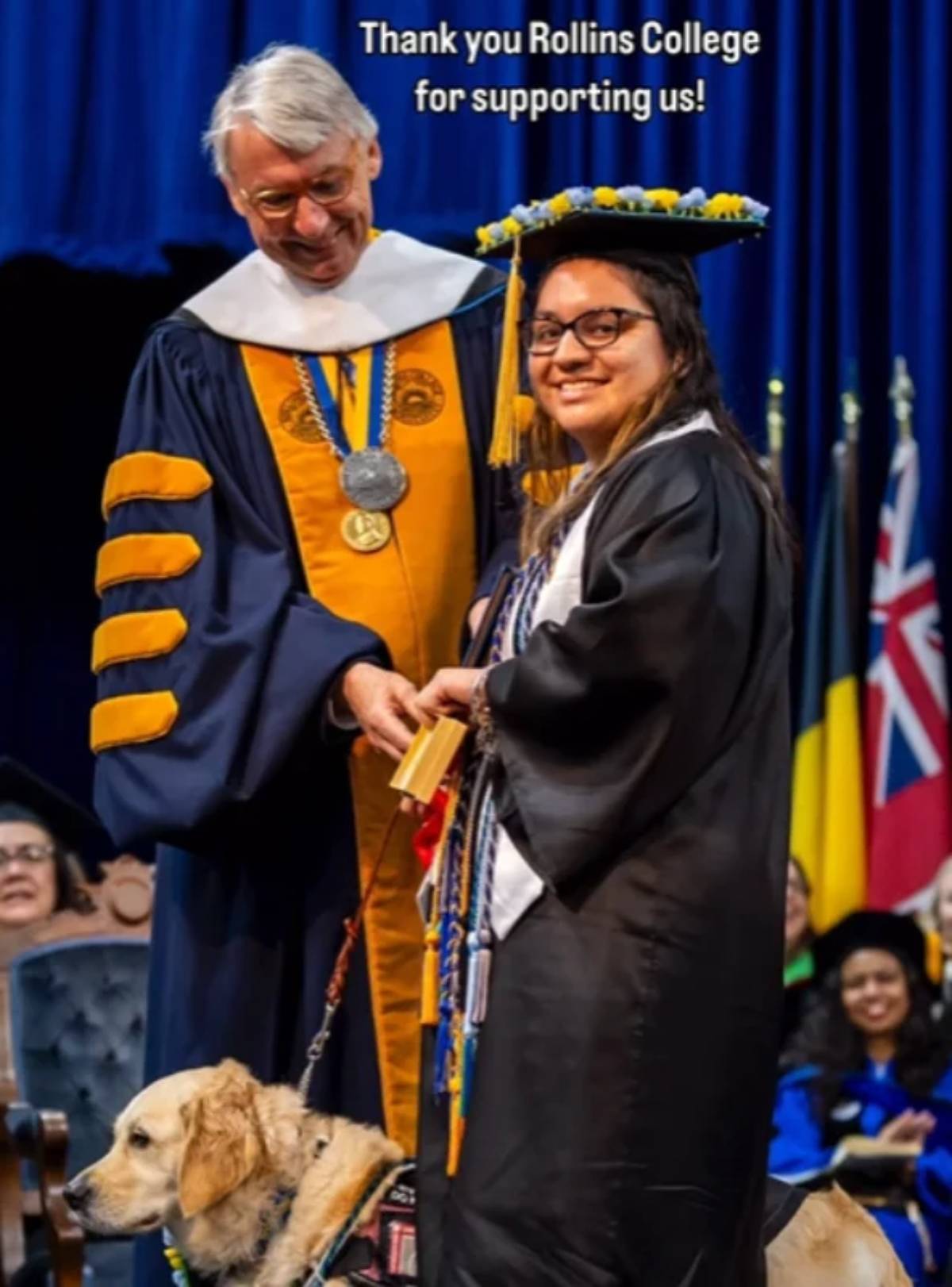 Service dog honored during his handler’s graduation and moves the ...